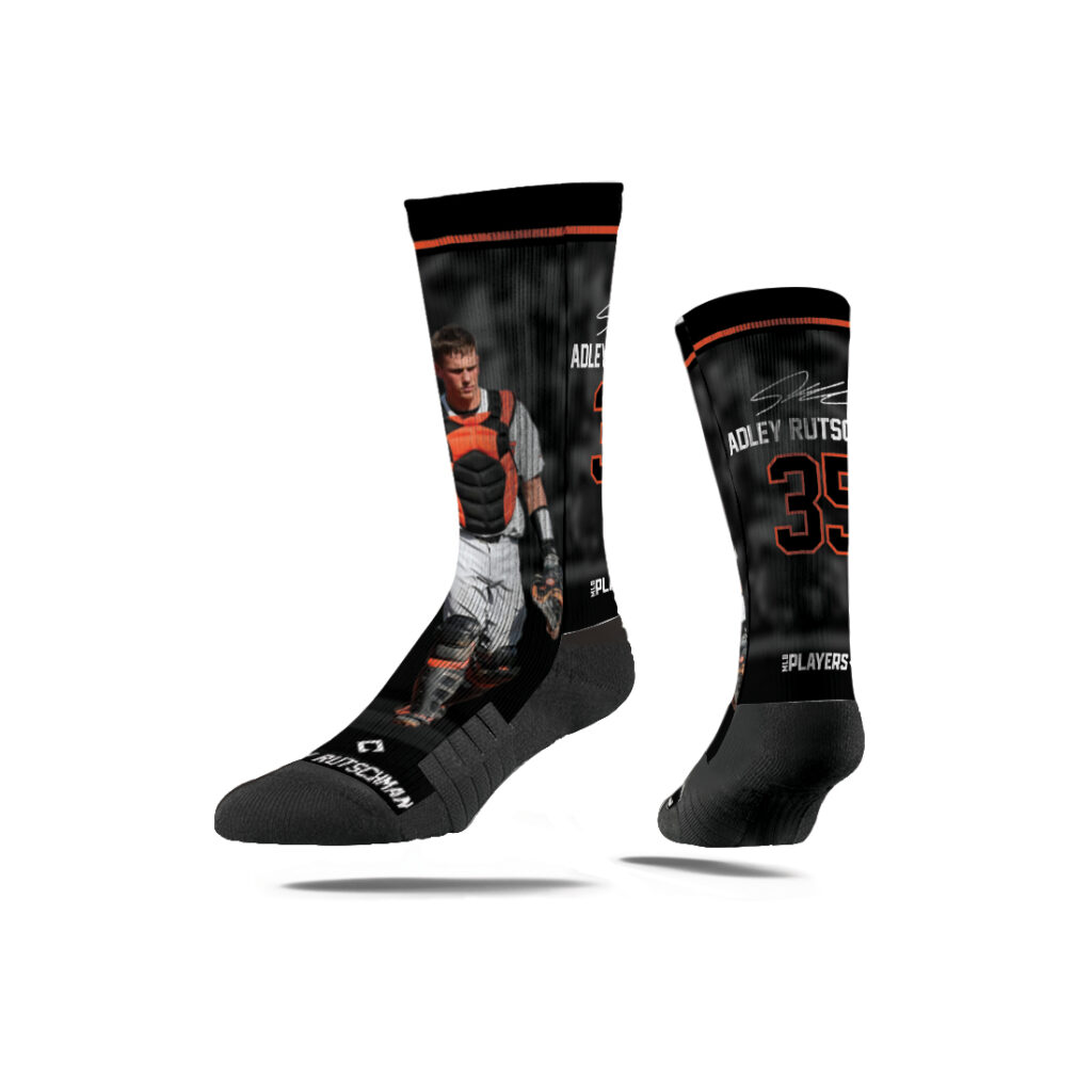Baltimore Orioles Adley Rutschman Socks (Black) | Baltimore Sports Store