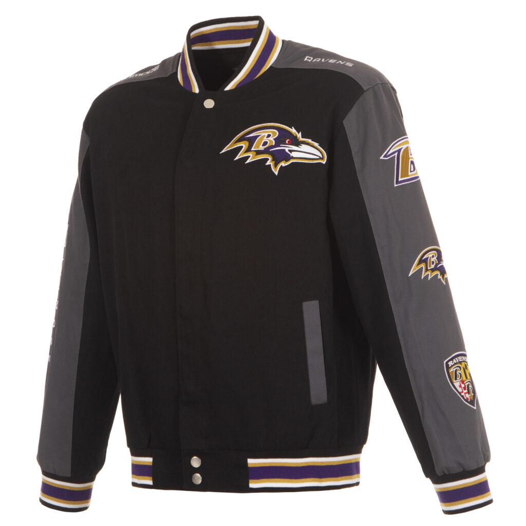 Baltimore Ravens 3 Logo Twill Jacket | Baltimore Sports Store